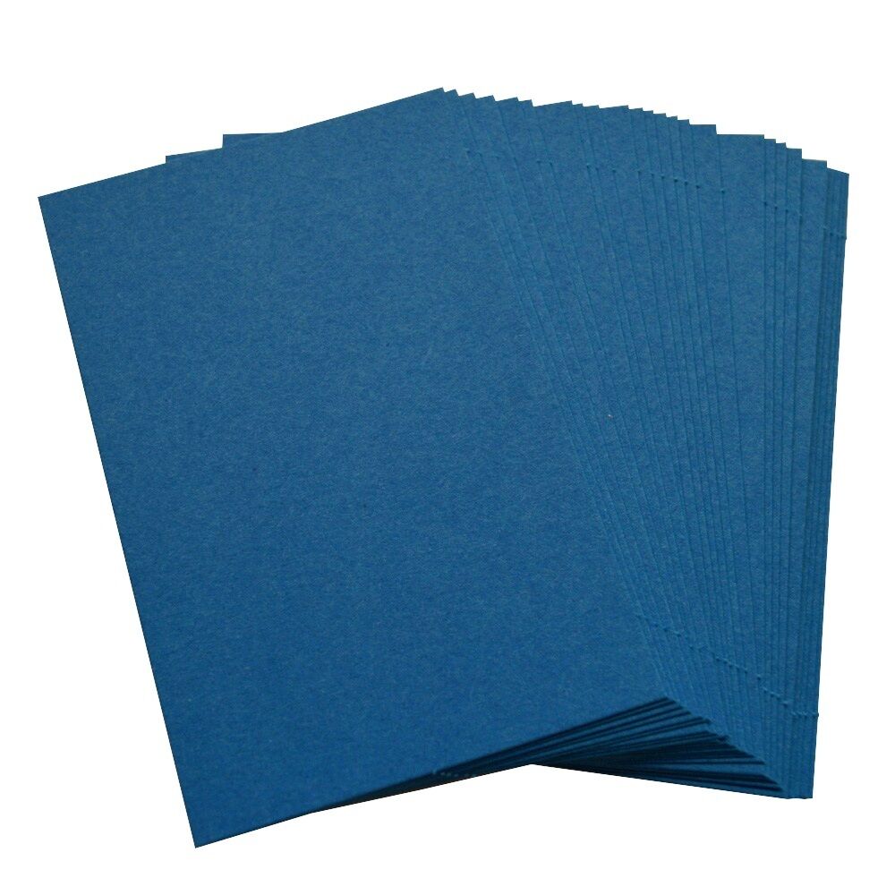 50 x Ocean Blue Blank Business Cards – 260gsm – Stamp, Write or Print ...
