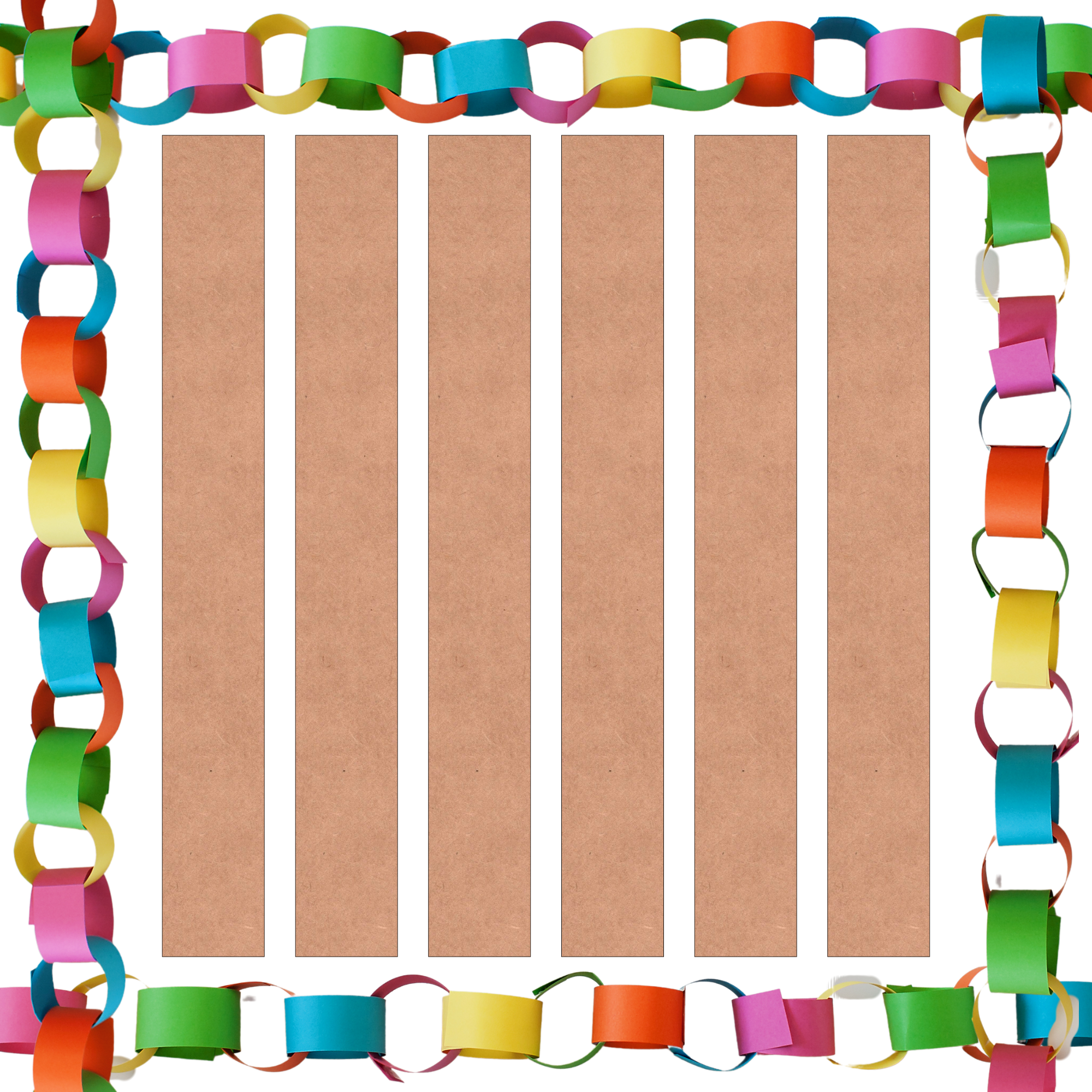 Brown Kraft Paper Chain Card Strips. 5 Meter / 16 Feet Long. Wedding P ...