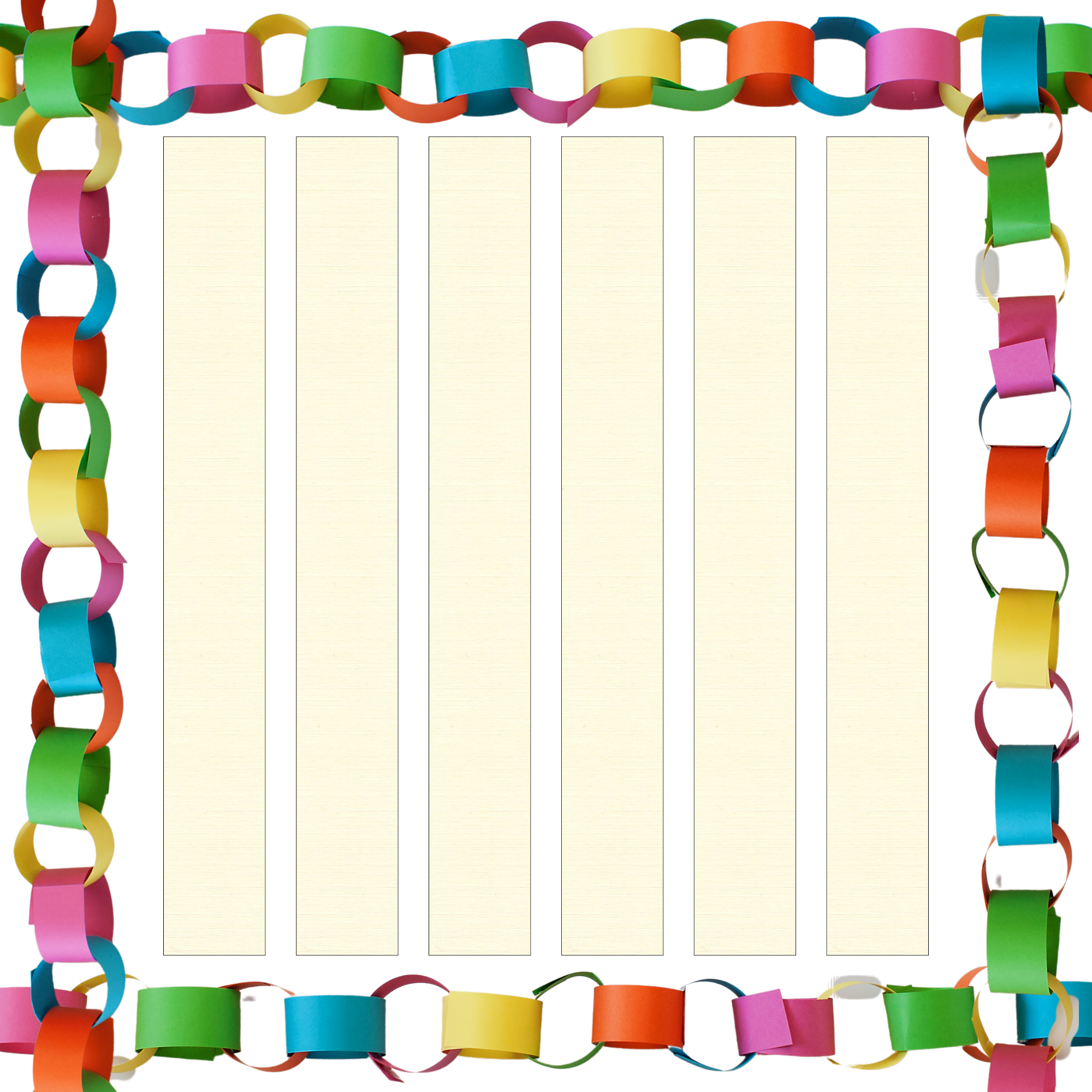 Linen Ivory Paper Chain Card Strips. 5 Meter / 16 Feet Long. Wedding P ...