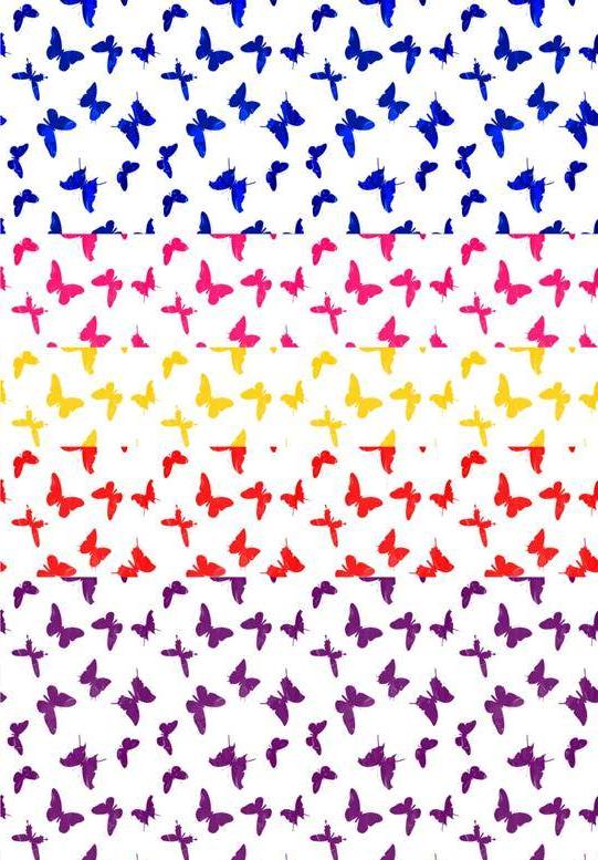 5 x A4 Butterfly Backing Papers - 5 Colours – UK Card Crafts