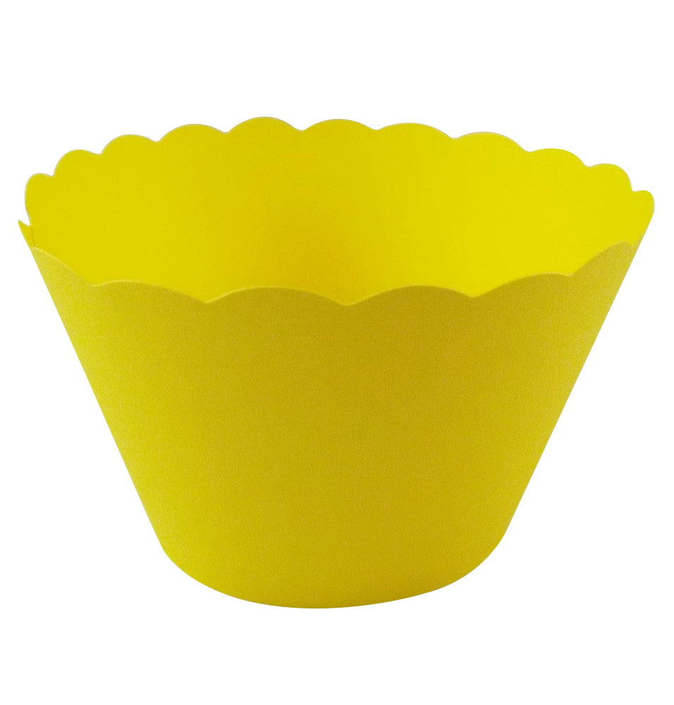 50 Yellow Cupcake Wrappers – Decorative Party Wraps for Standard Cupca ...